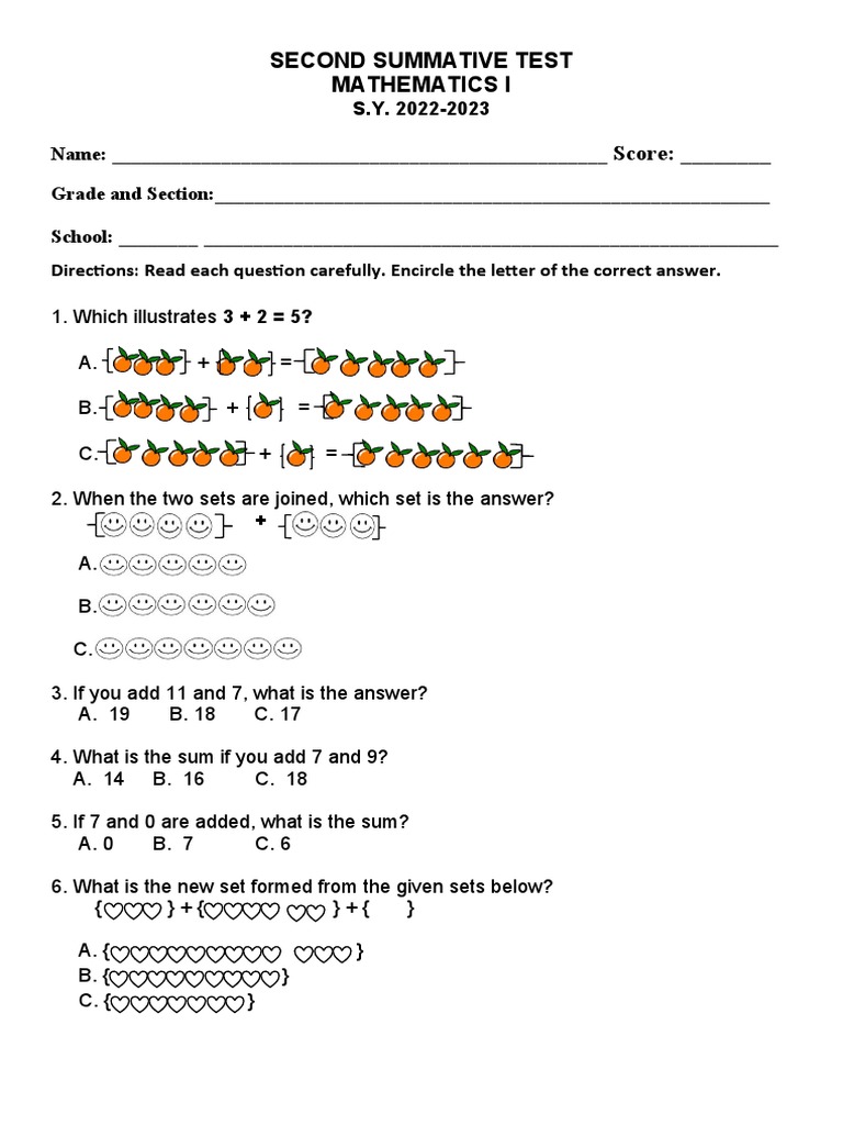 Math q2 Summative Reviewer | PDF | Summation | Mathematical Notation