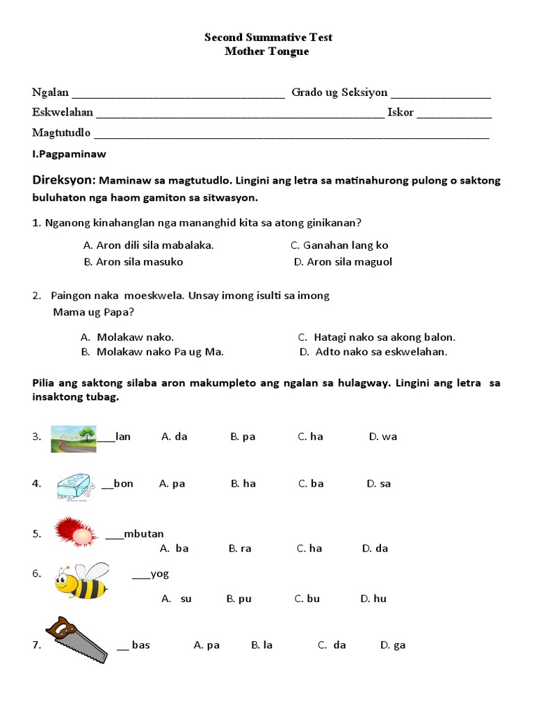 MTB q2 Summative Reviewer | PDF