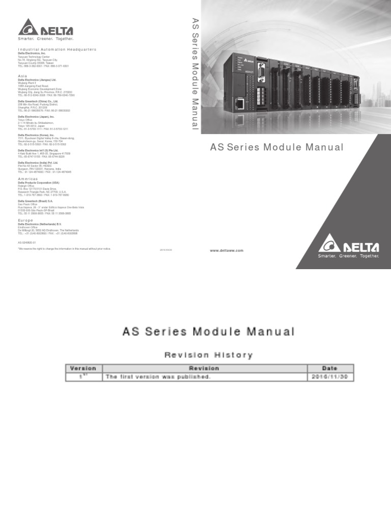 AS Series Module Manual Overview | PDF | Analog To Digital Converter ...