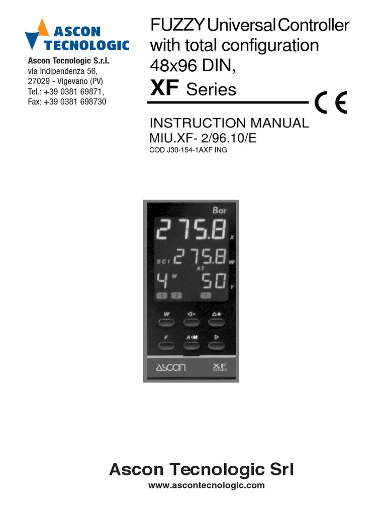 Ascon Tecnologic XF Manual | PDF | Relay | Logic Gate