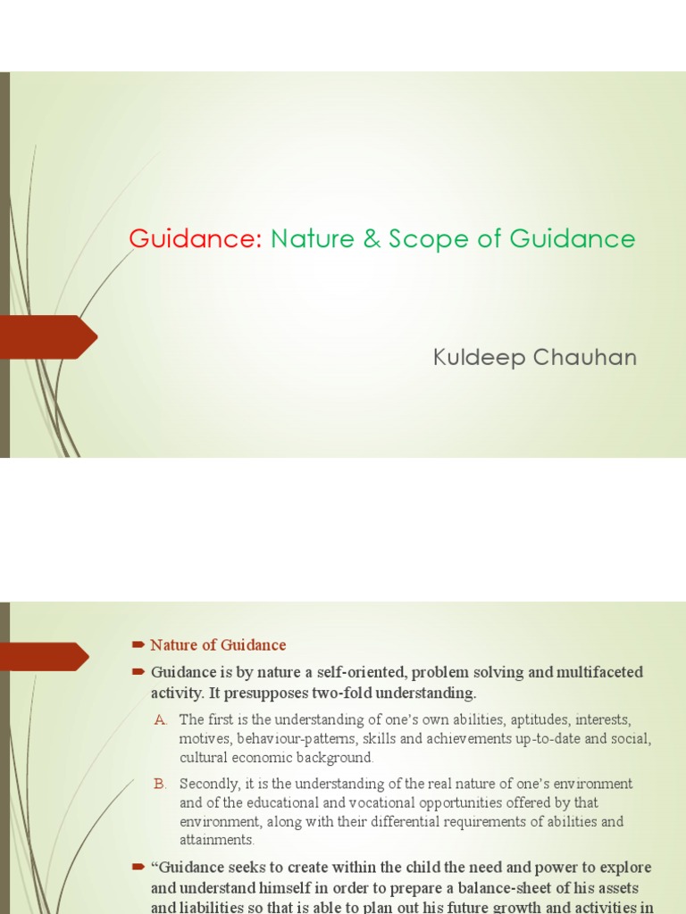 Nature Scope of Guidance | Download Free PDF | Cognitive Psychology ...