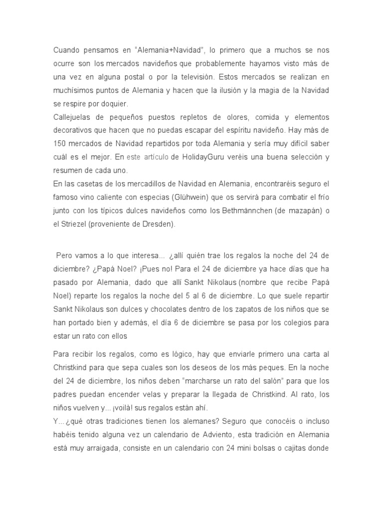 Tradiciones Navideñas en Alemania | PDF | Arte | Religión y espiritualidad
