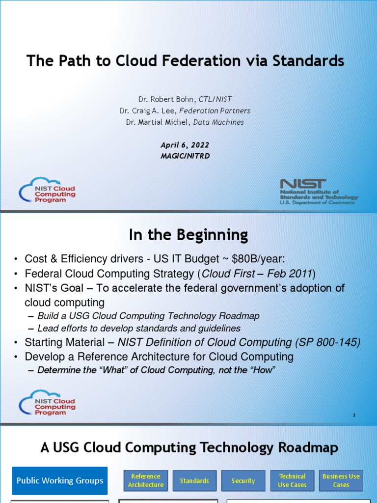 NIST Cloud Federation Standards Guide | PDF | Cloud Computing | Interoperability