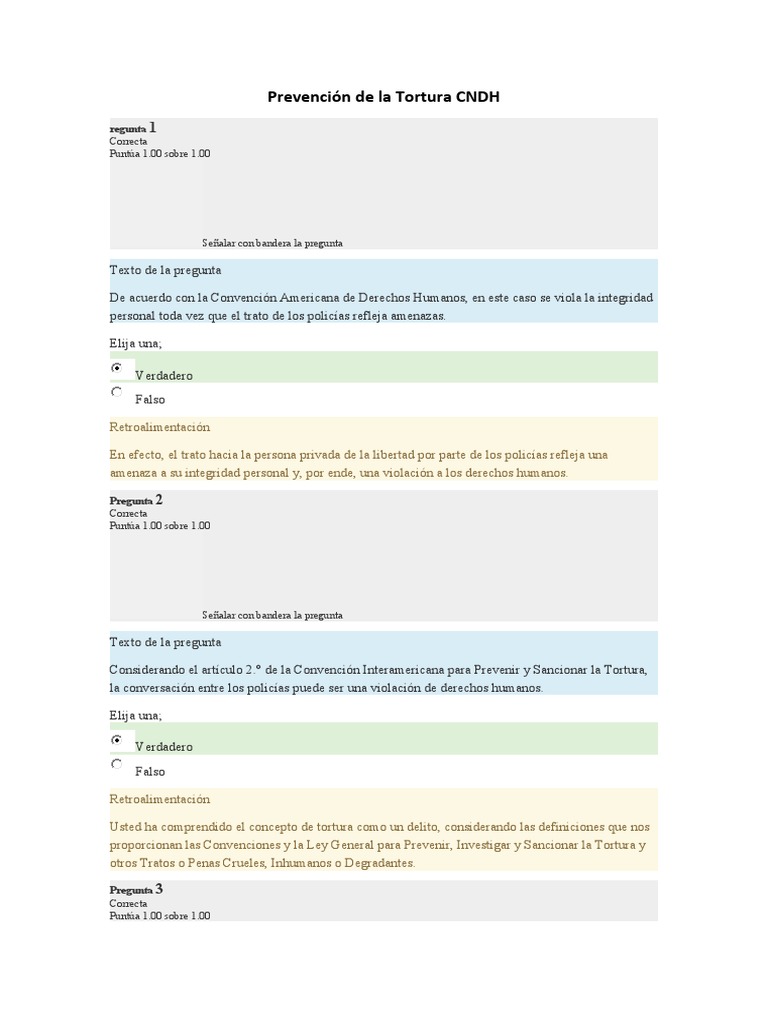 Curso CNDH Prevención de La Tortura | PDF | Convenio europeo de derechos humanos | Tortura