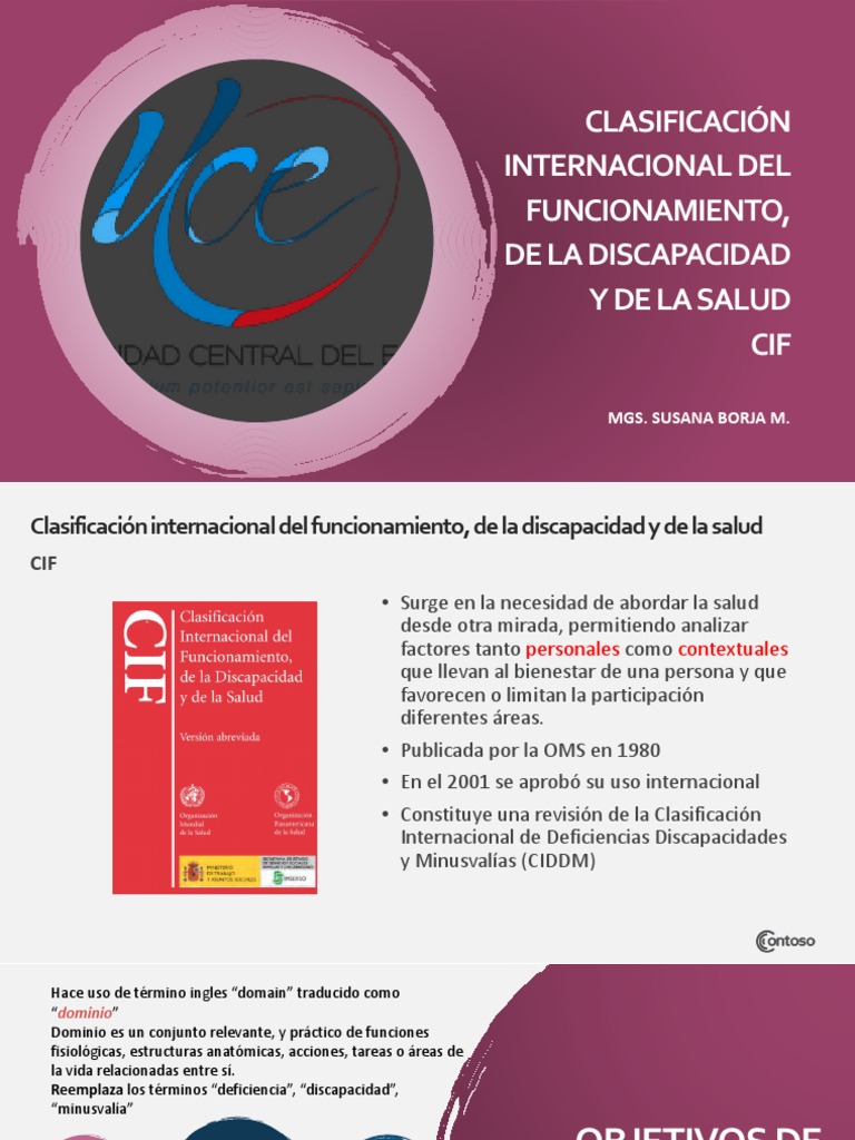 Clasificación Internacional Del Funcionamiento, de La discapacidad-CIF | PDF | Invalidez ...