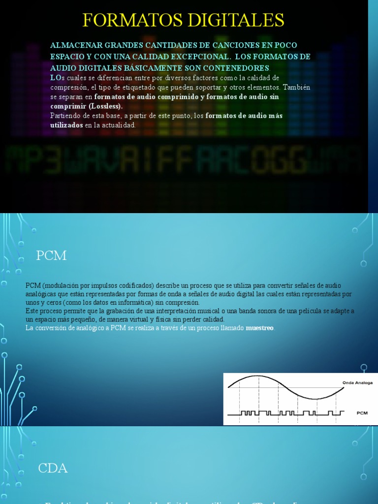 Formatos Digitales | PDF | Audio digital | Mp3