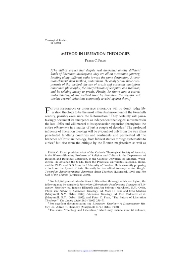 Theological Studies-2000-Phan-40-63 Method in Liberation Theologies ...