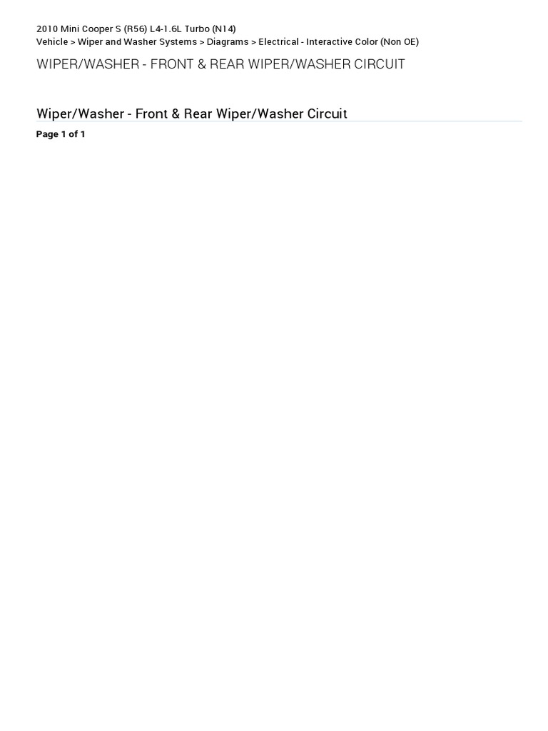 Wiper - Washer - Front & Rear Wiper - Washer Circuit (Wiper and Washer ...