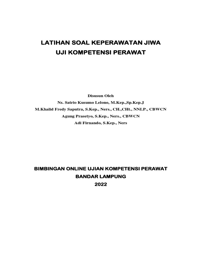 Buku Latihan Soal Stase Jiwa | PDF