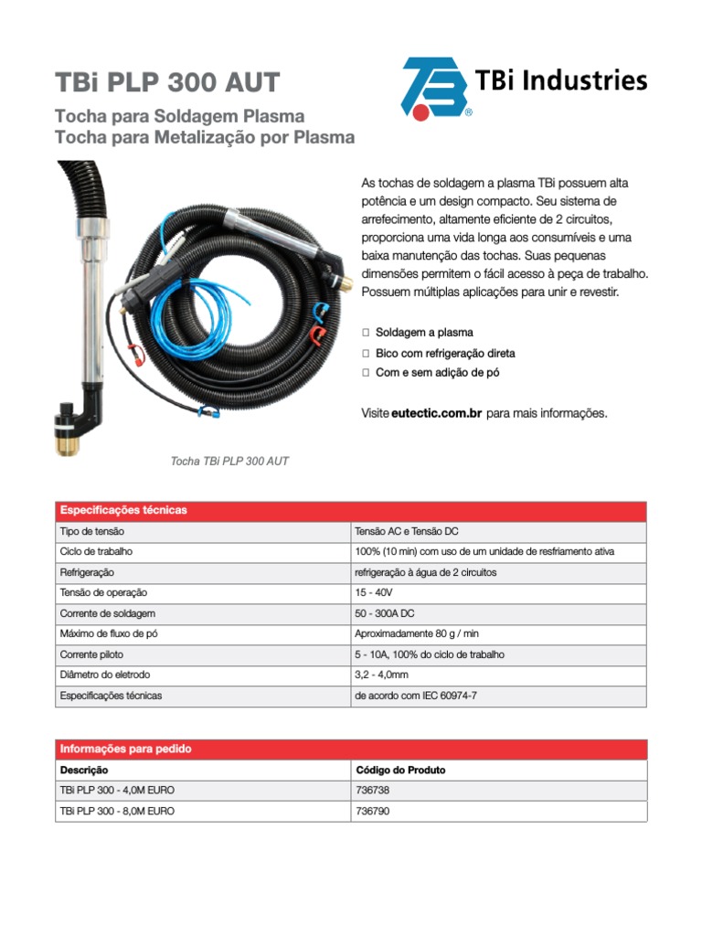 Tbi PLP 300 Aut | PDF | Engenharia Elétrica | Eletricidade