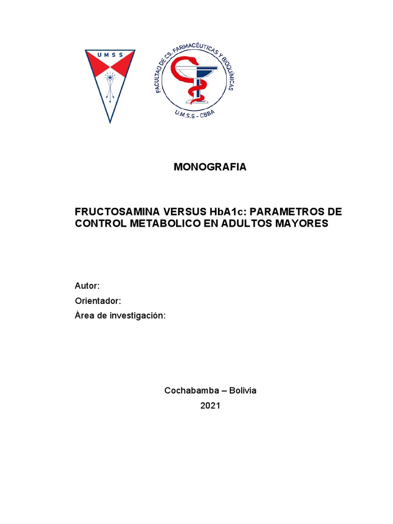 Fructosamina y HbA1c en Adultos Mayores | PDF | Diabetes | Insulina