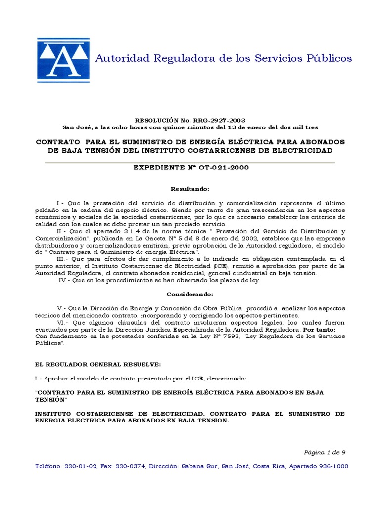 Contrato Comercial Ice | PDF | Costa Rica | Fax