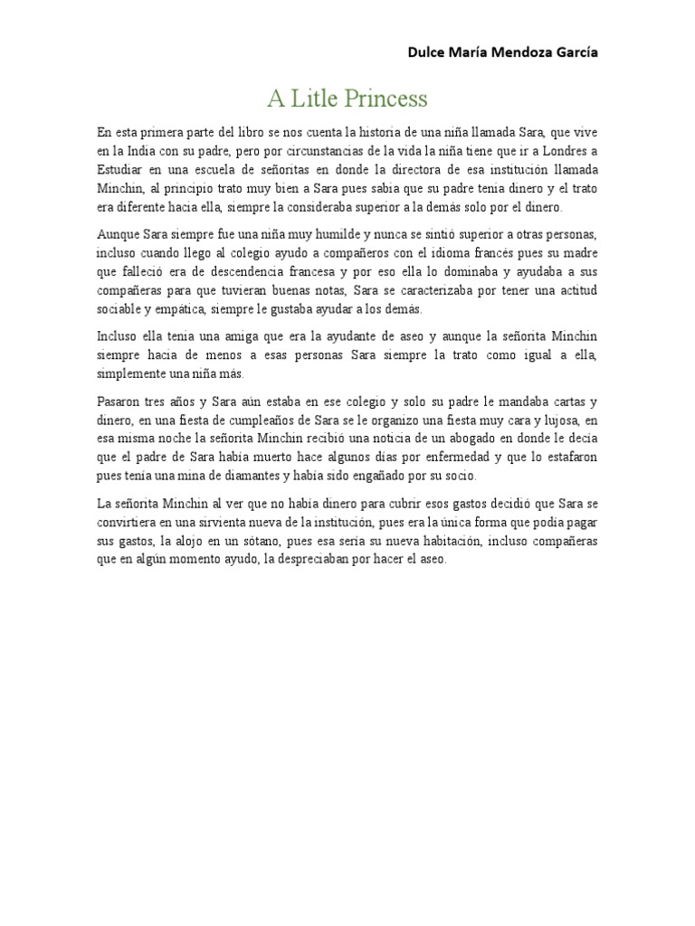 A Litle Princess | PDF