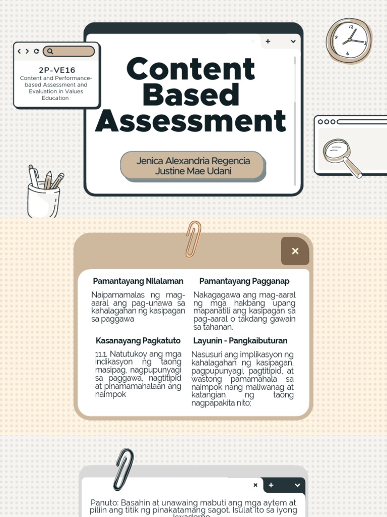 Regencia Udani Content-Based Assessment | PDF