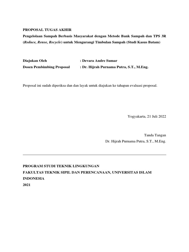 Proposal TA-Devara Andre Sumar-18513036 | PDF