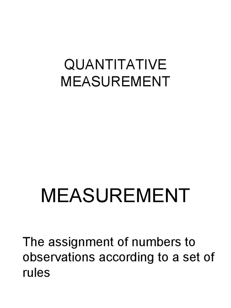 Quantitative Measurement, Reliablity, Validity | PDF | Validity (Statistics) | Level Of Measurement