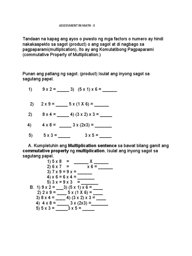 Assessment in Math 111 | PDF
