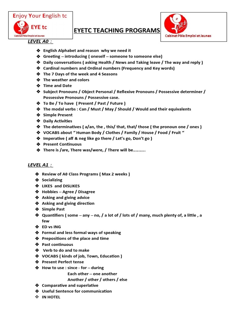 EYETC English Teaching Curriculum | PDF | Language Arts & Discipline
