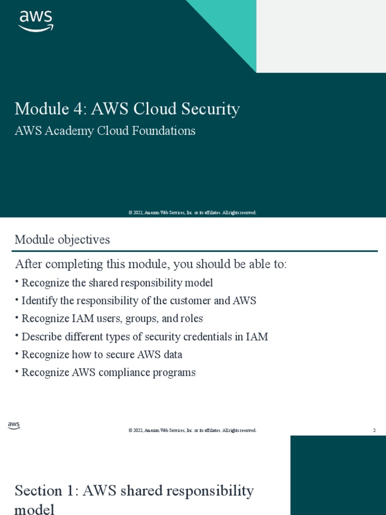 AcademyCloudFoundations Module 04 | PDF | Amazon Web Services | Cloud Computing