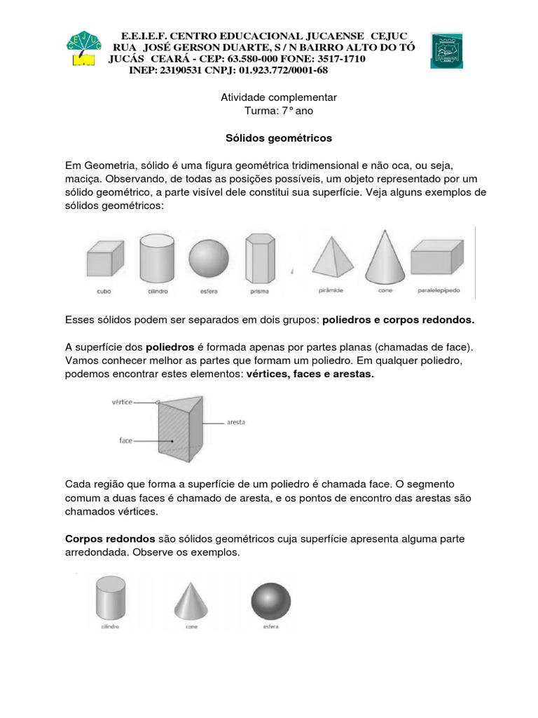 Atividade Complementar 7º Ano Atividade 4 | PDF