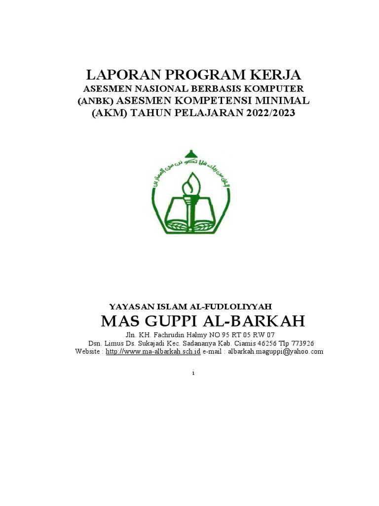 lAPORAN ANBK | PDF | Bisnis