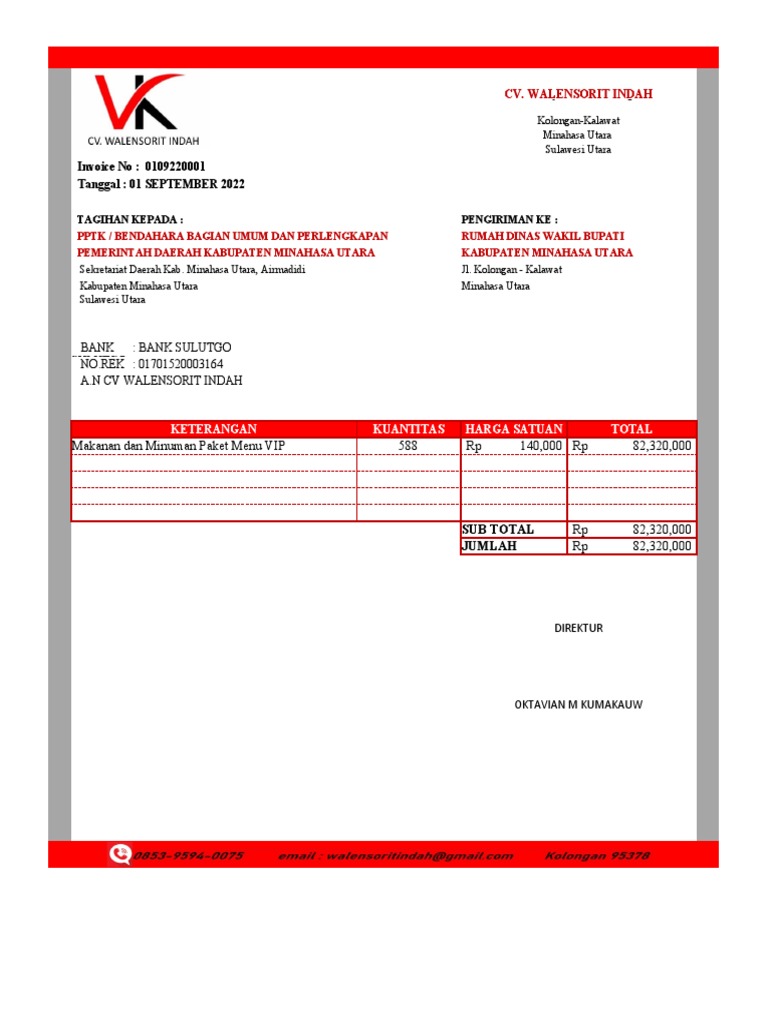 Invoice CV Walensorit Indah | PDF