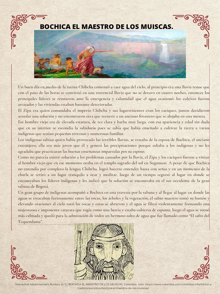 Bochica El Maestro de Los Muiscas. | PDF | Ciencias sociales | Historia