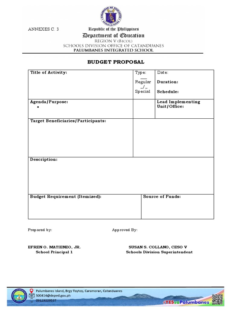 Budget Proposal Template | PDF