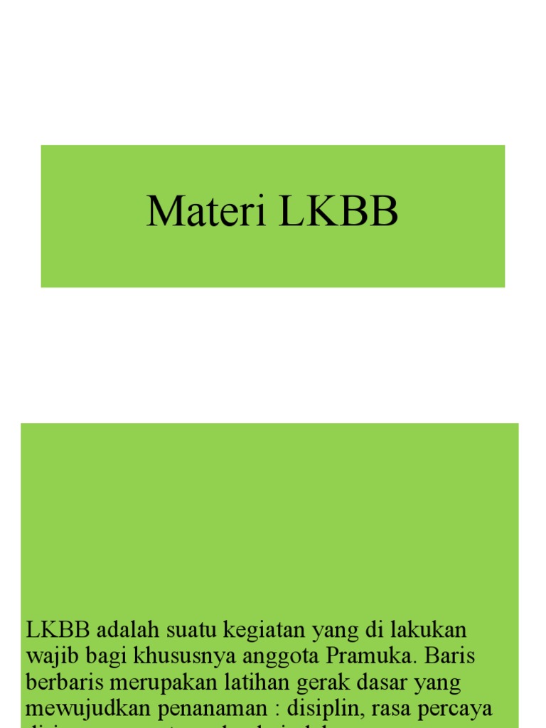 Materi LKBB | PDF