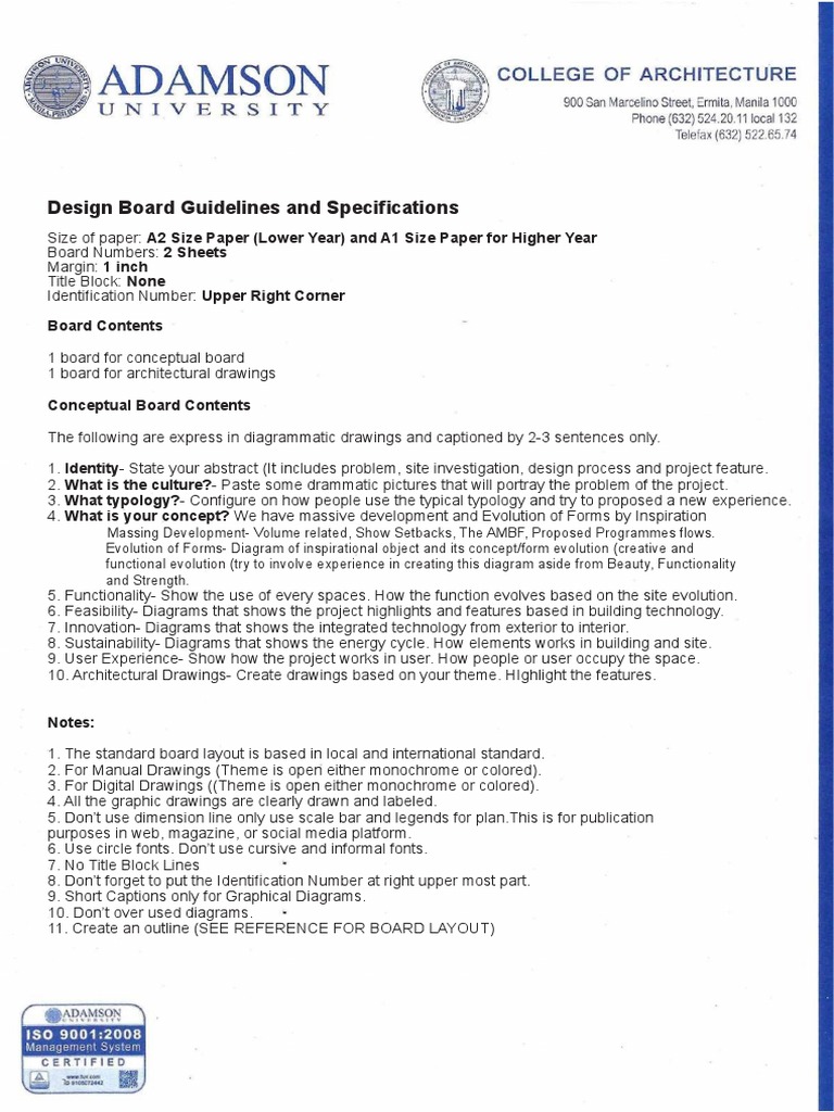 Design Board Guidelines | Download Free PDF | Drawing | Page Layout