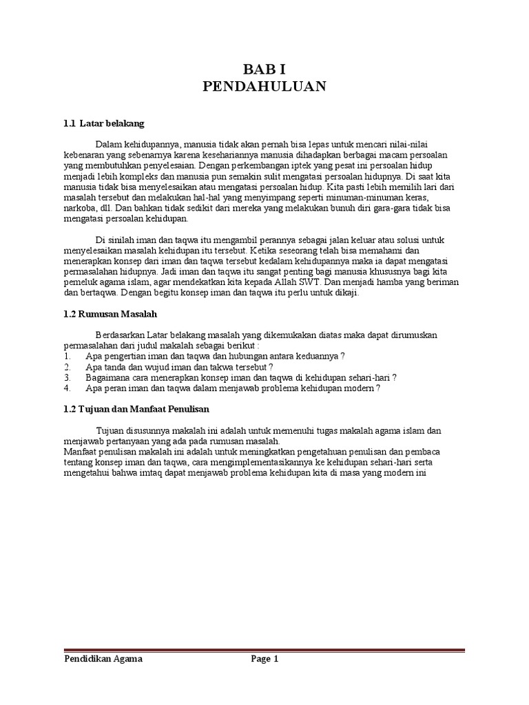 Kel 2 Iman Dan Takwa | PDF