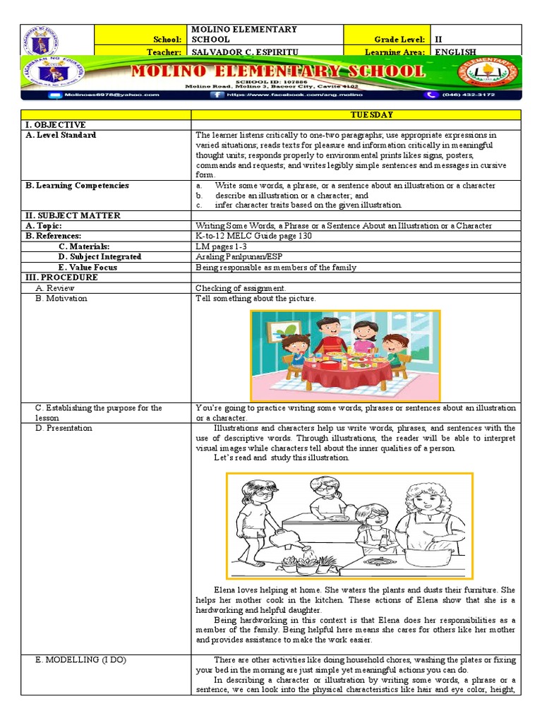 English 2 q2 w3 Day 2 | PDF | Illustration | Cognitive Science