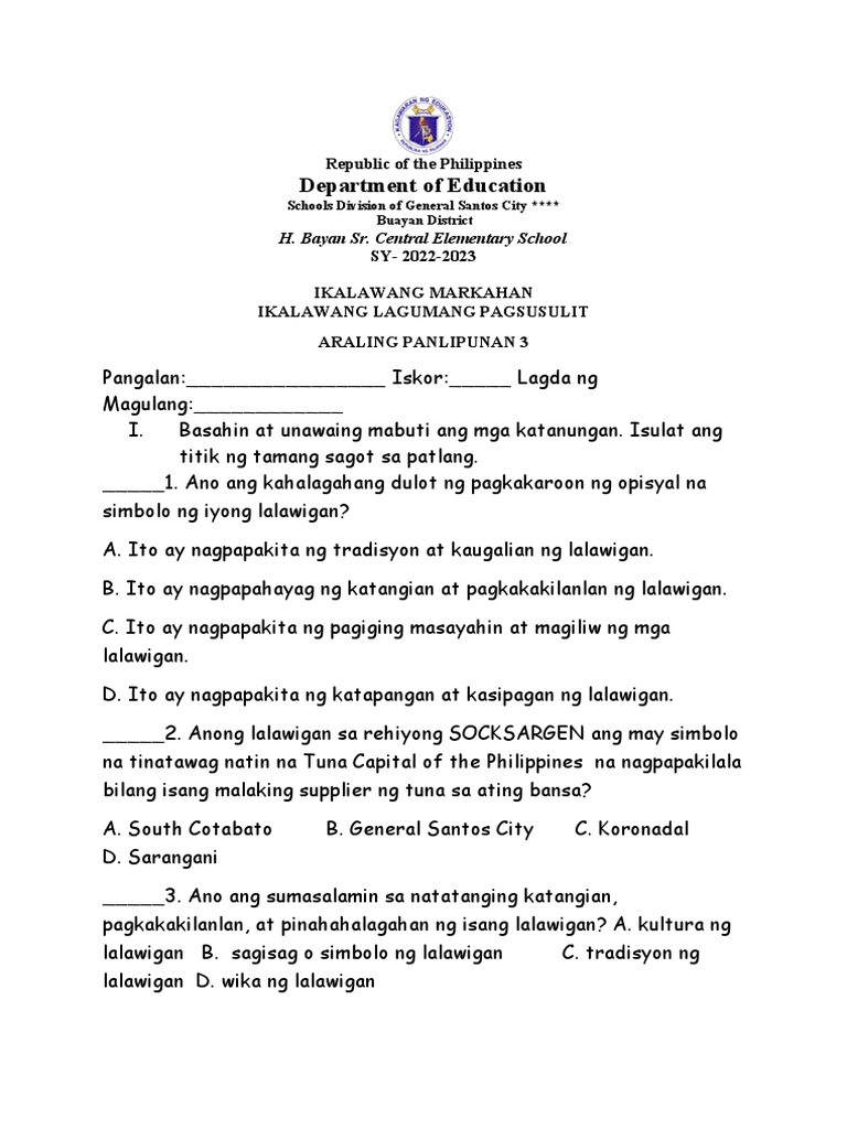 AP 2ND GRADING Periodical Exam | PDF