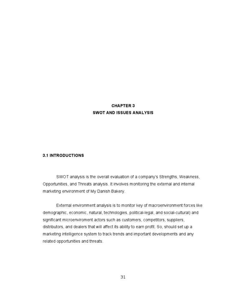 SWOT Analysis of My Danish Bakery | PDF | Swot Analysis | Microeconomics