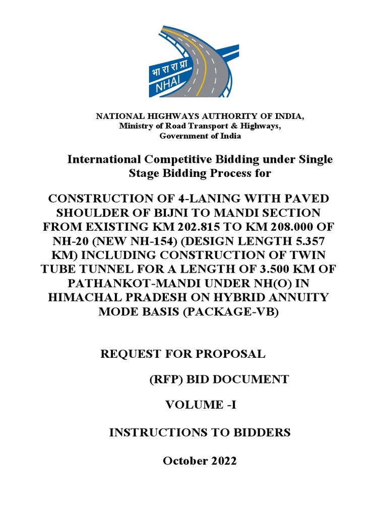 National Highways Authority of India, Ministry of Road Transport ...