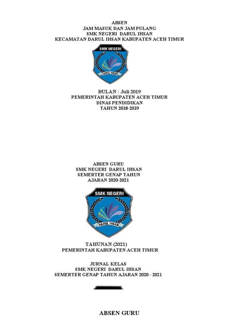 Cover Absen | PDF | Sains & Matematika