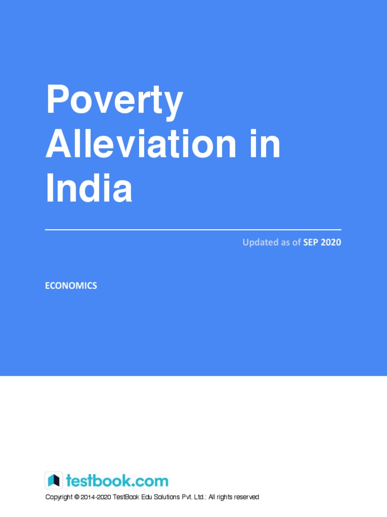 Poverty Alleviation in India - Study Notes | PDF | Cost Of Living ...