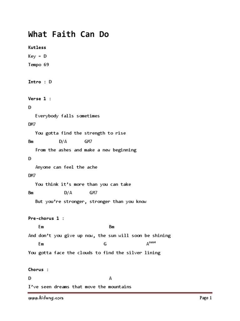 What Faith Can Do | PDF | Song Structure