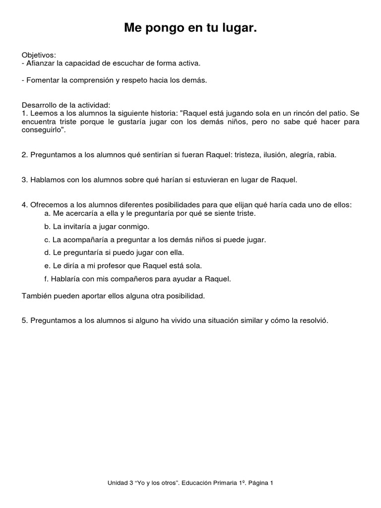 Empatía y Juego en el Aula | PDF | Artes del Lenguaje y Comunicación ...