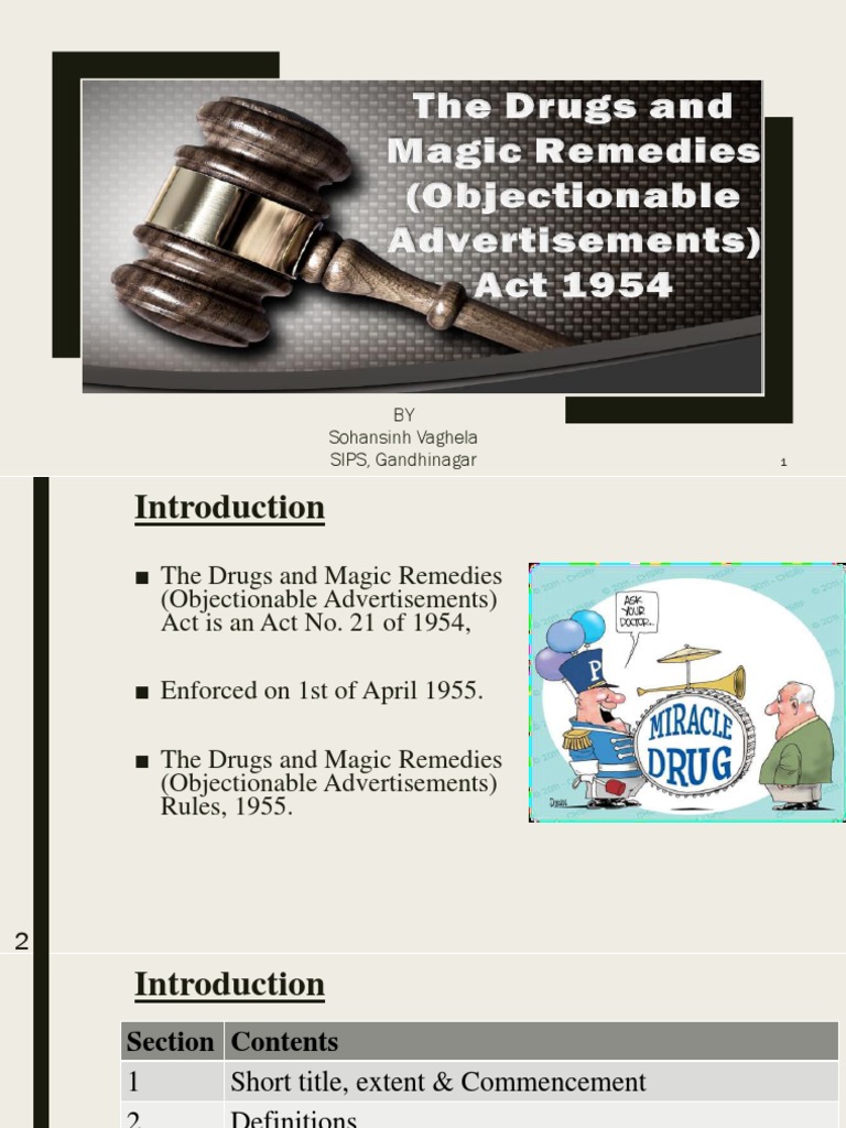 The Drug Magic Remedy Act 1954 | PDF | Drugs | Pharmacist