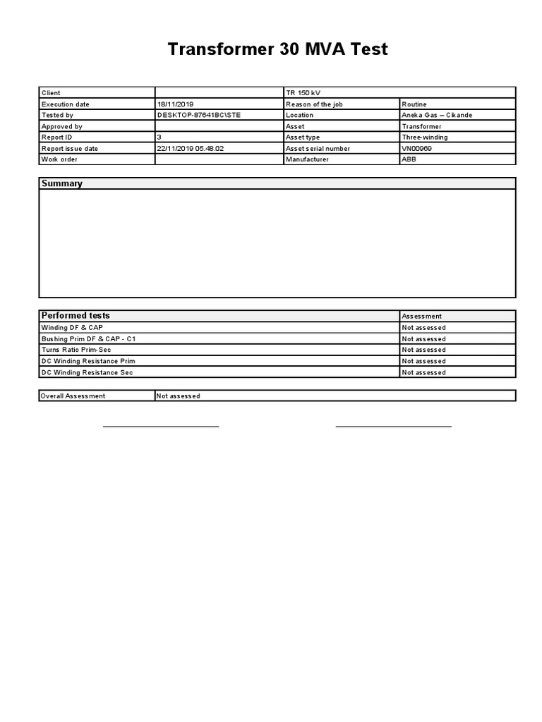 Lampiran Trafo 30 MVA | PDF | Transformer | Electronic Engineering