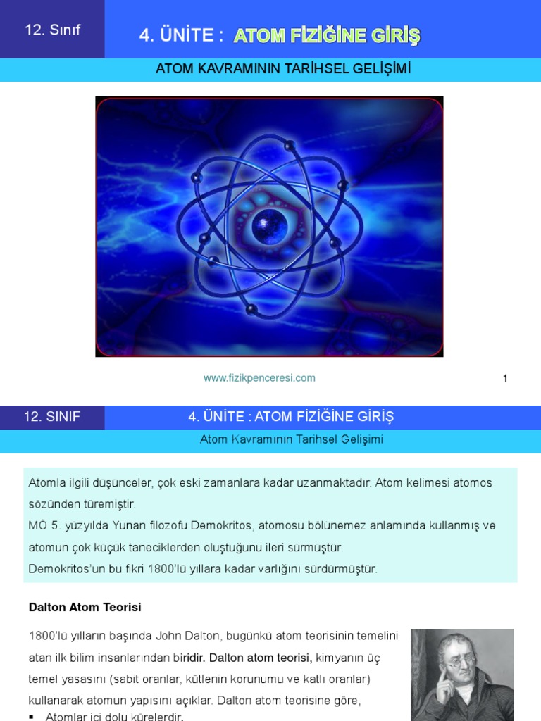 Ders Atom Teorileri Ve Büyük Patlama | PDF