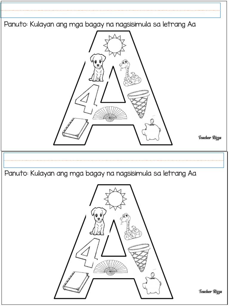 Letter Aa Worksheet | PDF