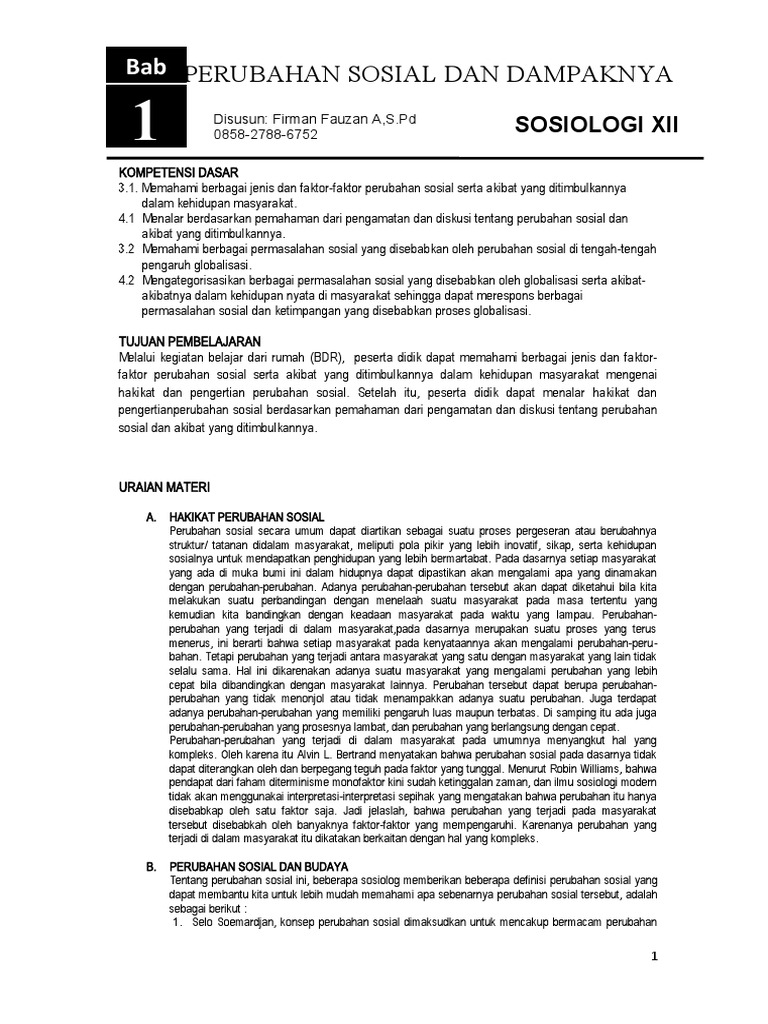 Modul XII Pertemuan 1 | PDF | Ilmu Sosial | Sains & Matematika