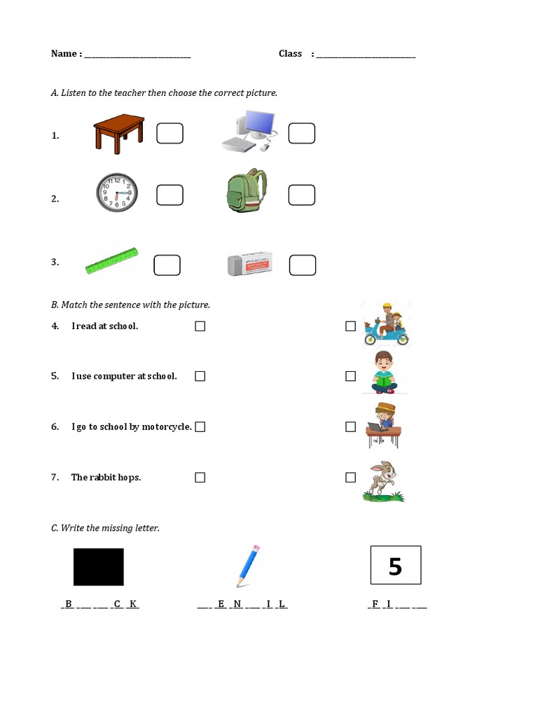 Grade 1 Unit 1 Worksheet - Review 2 | PDF