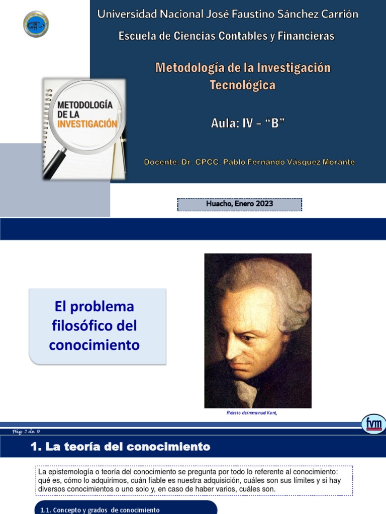 Sesion 01 - Problema Filosofico Del Conocimiento | Descargar gratis PDF | Verdad | Conocimiento