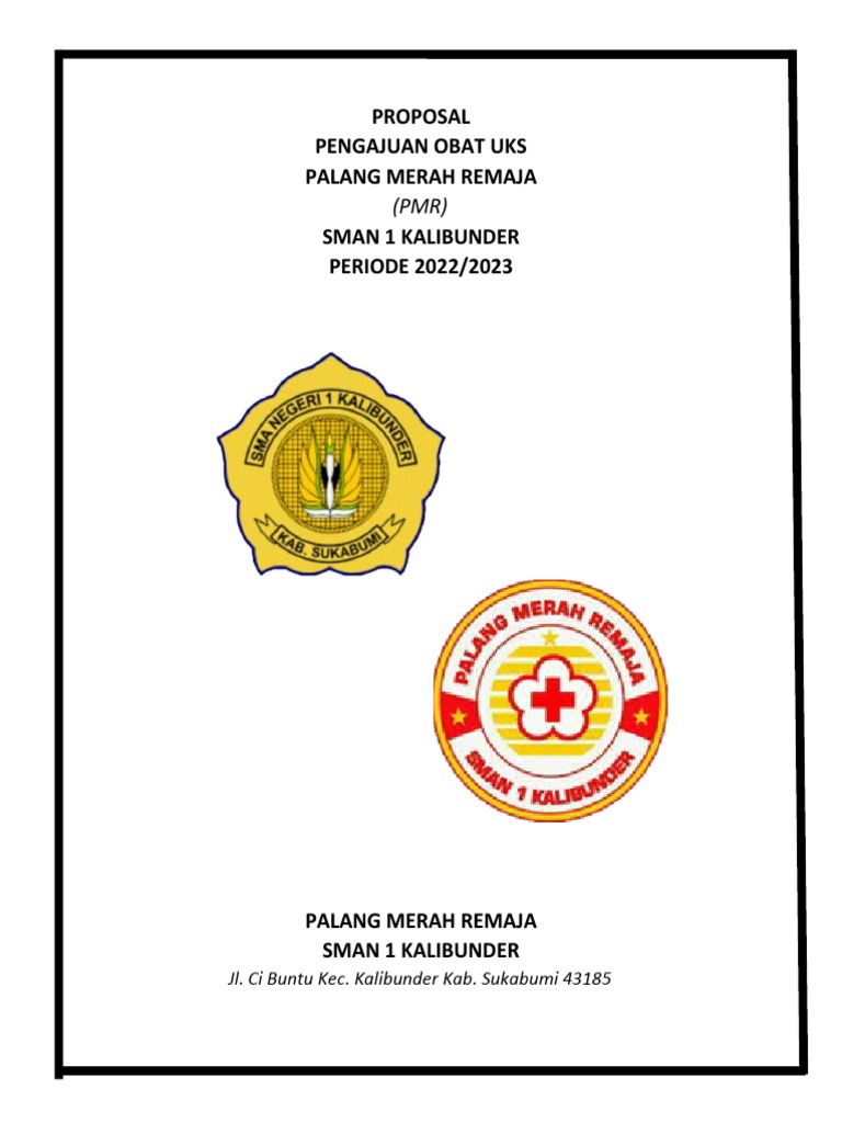 Proposal Pengajuan Obat PMR SMAN 1 Kalibunder | PDF