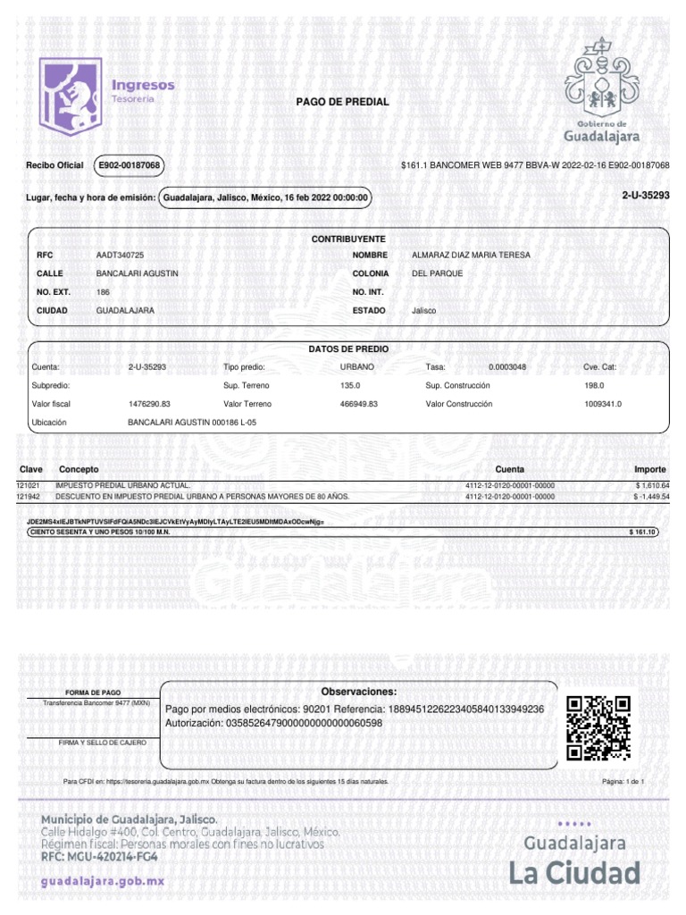 Pago de Predial | PDF | Pagos | Impuestos