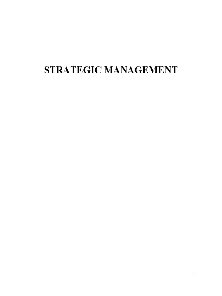 Strategic Management | PDF | Strategic Management | Goal