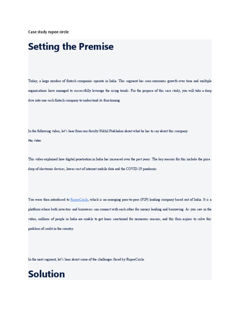 Overcoming SEO Challenges: A Case Study of RupeeCircle's Digital Growth Strategy | PDF | Search ...